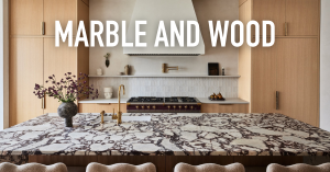 Marble and wood, the winning pair in interior design