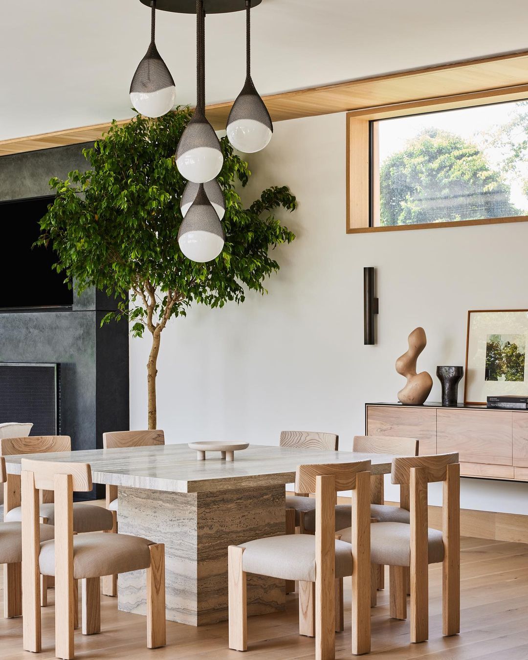 Marble and wood, the winning pair in interior design